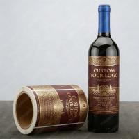 China Factory Custom logo Emboss Gold Foil Personalized Wine Brandy Labels Packaging Sticker Waterproof Stickers for Glass Bottles for sale