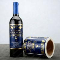 China Customized Texture Paper Classic Wine Liqor Spirit Bottle Labels Hot Stamping Embossing Printing Packaging Labels for sale