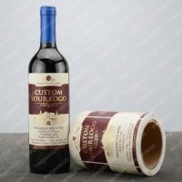 China Customizable Size Color Luxury Self Adhesive Paper Sticker Hot Stamping Embossed Wine Bottle Packaging Labels Private Label for sale