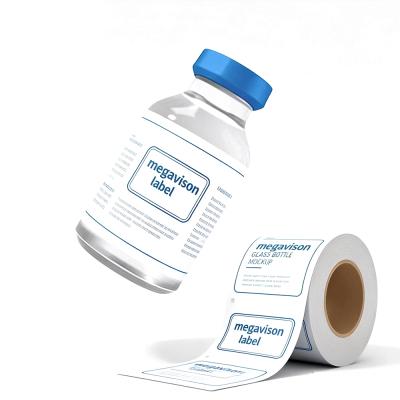 China Custom Your Design White Vinyl Paper Glossy Vial Label 3mL 10mL Personalized Adhesive Label Stickers for Small Vials for sale
