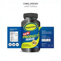 China Custom Printed White BOPP Permanent Strong Adhesive Healthcare Vitamin Nutritional Supplement Product Packaging Label for sale
