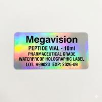 China Custom Printed Laboratory Research Professional Small Vial Peptide Bottle Labels Durable Adhesive Stickers Labels for sale