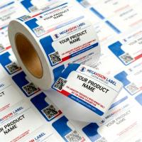 China Custom Sticker Label 10ml Vial Labels Vaccine Health Care Lab White BOPP Material Glossy Medical Industry Product Label for sale