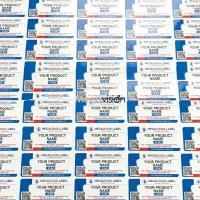 China Custom Sticker Label 10ml Vial Labels Vaccine Health Care Lab White BOPP Material Glossy Medical Industry Product Label for sale