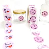 China Factory Wholesale Customized Printed Personalized Adhesive Roll Holographic Vinyl Thank You Cup Sticker Label for sale