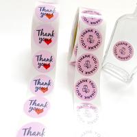 China Factory Wholesale Customized Printed Personalized Adhesive Roll Holographic Vinyl Thank You Cup Sticker Label for sale