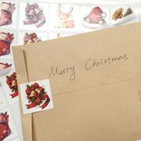 China Customized Printing Self Adhesive Paper Christmas Holiday Labels Christmas Gift Sticker Labels Cartoon Sticker Sheet for sale