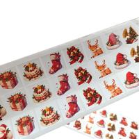China Customized Printing Self Adhesive Paper Christmas Holiday Labels Christmas Gift Sticker Labels Cartoon Sticker Sheet for sale