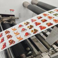 China Customized Printing Self Adhesive Paper Christmas Holiday Labels Christmas Gift Sticker Labels Cartoon Sticker Sheet for sale