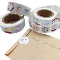 China Customized Size Christmas Gift Stickers Labels Round Adhesive Seal Packaging Labels Sticker for Xmas New Year Party Gifts Decor for sale