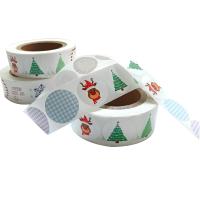 China Customized Size Christmas Gift Stickers Labels Round Adhesive Seal Packaging Labels Sticker for Xmas New Year Party Gifts Decor for sale