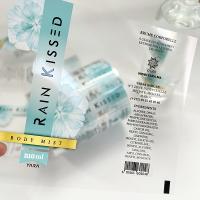 China Custom Intensive Printing logo Perfume Bottle clear Sticker Label Essential Perfume Bottle with Glass Transparent Sticker Label for sale