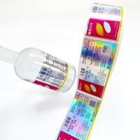 China Custom Printing  Vinyl Plastic Sticker Hologram Laser Cosmetic Silver Fragrance Adhesive Label Sticker for Glass Bottle for sale