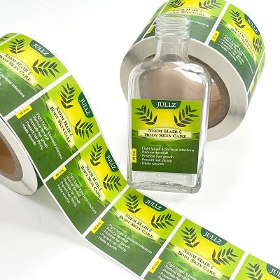 China Waterproof Matte  White Vinyl Bottle Sticker Logo Self Adhesive Body Skin Care Printing Clear Label Sticker Factory for sale