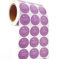 China Custom Round Die Cut Paper Security Label Scratch Off Eggshell Sticker for Small Business Take Away Food Seal Round Sticker for sale