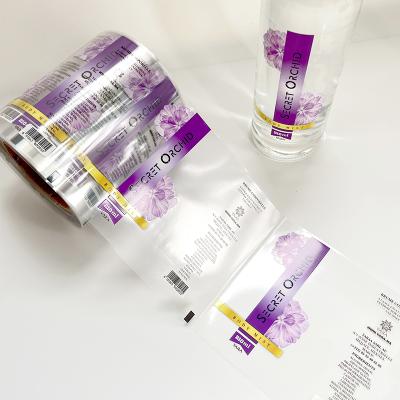 China Custom Vinyl Clear Transparent Sticker Water Juice Beverage Cosmetic Bottle Product Packaging Label Logo for sale