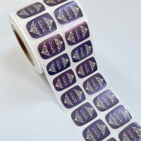 China Personalized  Embossed Logo Gold Aluminum Fragrance Sticker 50ml Candle Sticker Perfume Glass Oil Bottle Label Sticker for sale