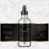 China Customized Logo Printing Vinyl Waterproof Serum Label Essential Oil Cosmetics Set Bottles Labels Stickers for Skincare Products for sale