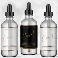 China Customized Logo Printing Vinyl Waterproof Serum Label Essential Oil Cosmetics Set Bottles Labels Stickers for Skincare Products for sale