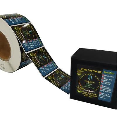 China Custom Logo Box Paper Labels Tag Vinyl Cosmetics Box Sticker Adhesive Printing Waterproof Labels Printing for sale