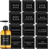 China Factory Price Custom Waterproof Pump Restroom Hand Liquid Dish Soap Plastic Bottle Label Body Shower Bottle Label Sticker for sale