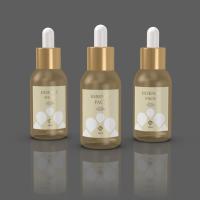 China Private Gold Foil Logo Waterproof Essential Oil Label Premium Self-Adhesive 30ml Brightening Serum Bottle Label Sticker Custom for sale