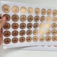 China Hot Sale Custom Round Adhesive Label Vinyl Embossed Rose Gold Foil Texture Paper Perfume Bottle  Circle Label Sticker Sheet for sale