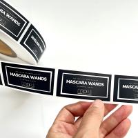 China Custom Rectangle Size Printed Black Waterproof Face Serum Lip Oil Roll 10ml Vinyl Material Private Label Minimum Order 500pcs for sale