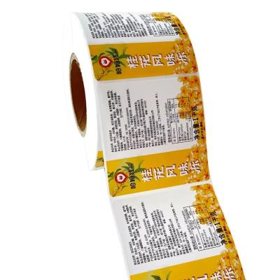 China High Quality Custom Logo Design Printable Private Label Food Containers Tear-resistant Milk Sugar Bottle Sticker Packaging Label for sale