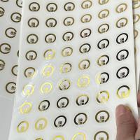 China Custom Gold Foil Logo Vinyl Sticker Sheet Transparent and Waterproof Clear Circle Seal for Cosmetic Bottles Candles Crafts for sale