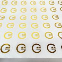China Custom Gold Foil Logo Vinyl Sticker Sheet Transparent and Waterproof Clear Circle Seal for Cosmetic Bottles Candles Crafts for sale