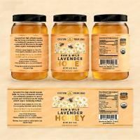China Custom Printing Honey Glass Jars Label Non Residue Sticker Die Cut Label Adhesive Waterproof logo Bottle Jar Packaging Labels for sale