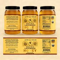 China Custom Printing Gold Foil Embossed Vinyl Honey Bottle Jar Labels Waterproof Juice Food Products Packaging Label for sale