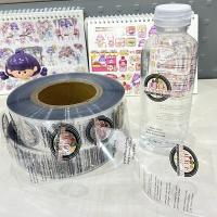 China Custom Personalized Transparent Water Label Roll Sticker Self-adhesion Clear Water Juice Bottle Packaging Label Sticker for sale