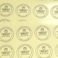 China Custom Printed Clear Black Transparent  Waterproof Label Seal Round Clear Cosmetic Box Packaging Label Sticker for sale