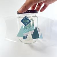 China Custom Printed Jar Labels Water Bottle Private Label Sticker Clear Transparent Water Packaging Label Sticker for sale