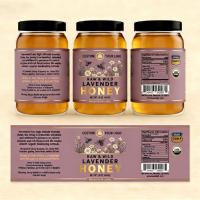 China Custom Gold Hot Stamping Business logo Label Print Sticker Honey Food Jam Peanut Butter Jar Bottle Packaging Labels for sale