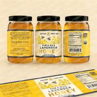 China Custom Gold Hot Stamping Business logo Label Print Sticker Honey Food Jam Peanut Butter Jar Bottle Packaging Labels for sale