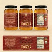 China Custom Gold Hot Stamping Business logo Label Print Sticker Honey Food Jam Peanut Butter Jar Bottle Packaging Labels for sale