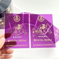 China Custom Printing Logo Clear Sticker Label  Waterproof Transparent Adhesive Label Sticker Roll for Water Juice Bottle for sale