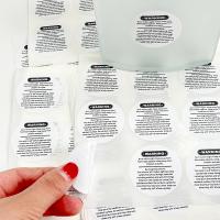 China Custom Logo Round Thank You Self-Adhesive Sticker Sheet Circle Vinyl Sealing Packaging Label for My Small Business for sale