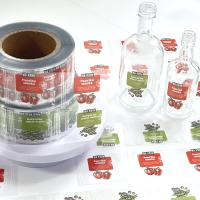 China Custom Self-adhesive Package Roll Label Printed Stickers Waterproof Glass Bottle Transparent Label for sale