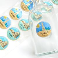 China Custom Color Printed Logo Vingl Embossed Self-adhesive Roll Round Labels Waterproof Label Sticker Personalized for sale