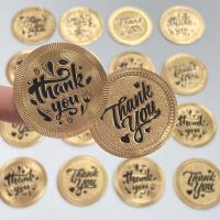 China Packaging Gold Thank You Stickers for Small Business Anti-strach Round Roll Label Stickers for Gift for sale