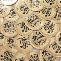 China Packaging Gold Thank You Stickers for Small Business Anti-strach Round Roll Label Stickers for Gift for sale