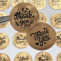 China Packaging Gold Thank You Stickers for Small Business Anti-strach Round Roll Label Stickers for Gift for sale