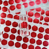 China Custom Design Die Cut Circle Red Embossed Sticker Labels Luxury Self-adhesive Jar Bottle Seal Labels Sheet With Embossed Logo for sale