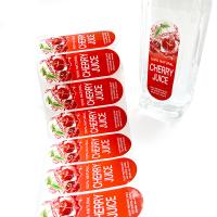 China Vinyl  Durable Self-Adhesive Waterproof Custom Labels with UV Protection Easy Peel for Cherry Fruit and Bottles/Jars for sale