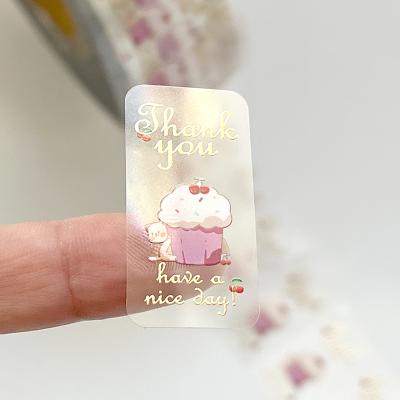 China High Quality Personalized Transparent Waterproof Vinyl Adhesive Sticker Labels UV Printed for Beverages & Perfumes Cup Use for sale