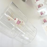 China High Quality Personalized Transparent Waterproof Vinyl Adhesive Sticker Labels UV Printed for Beverages & Perfumes Cup Use for sale